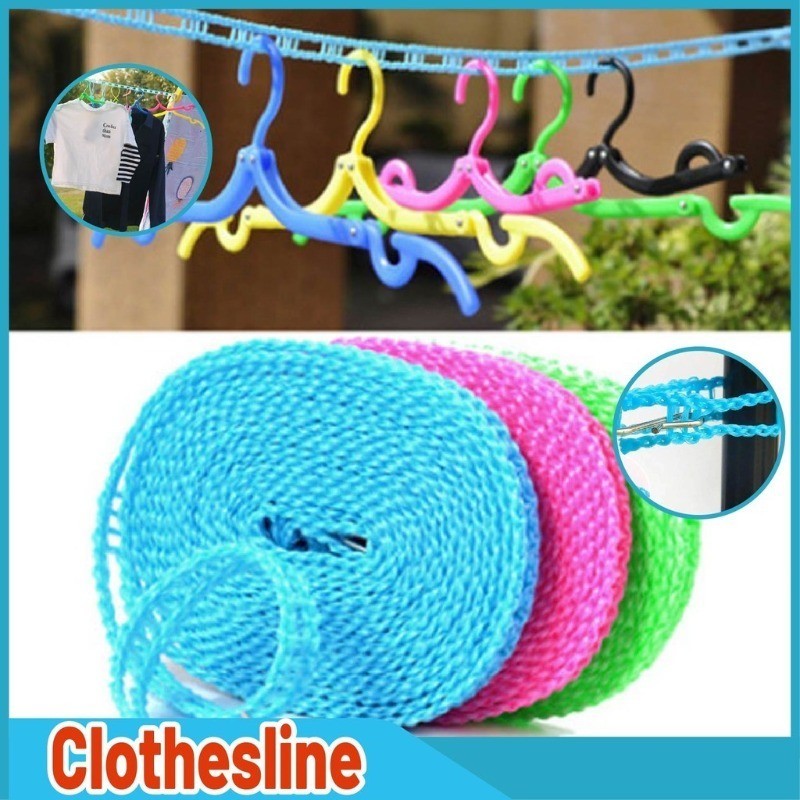 10M Clotheslines Anti-slip Sampayan Rope Clothesline Clothes Dryer ...
