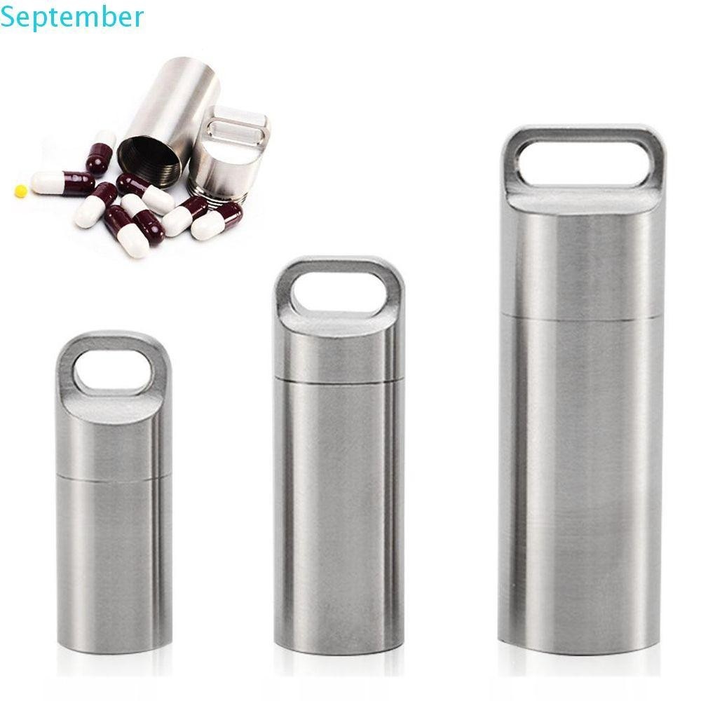 SEPTEMBER Travel Medicine Bottle Mini First-Aid Canister Pill Case ...