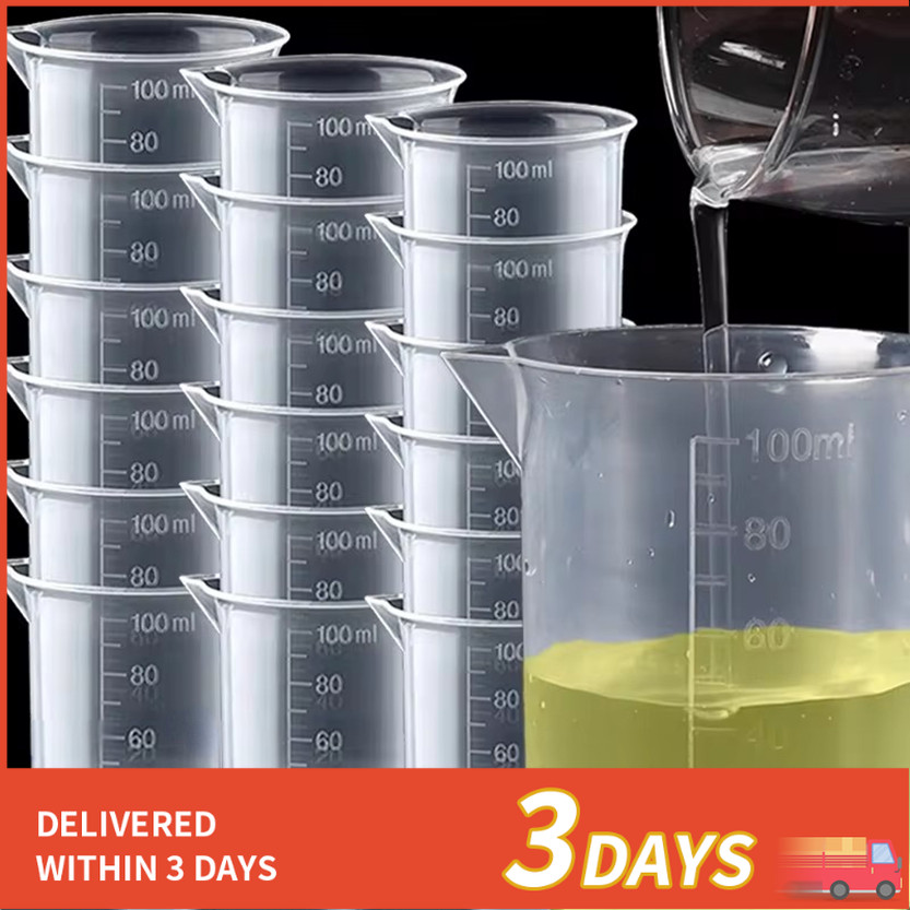 100ml Measuring Cup / Transparent Plastic Scale Beaker / Laboratory ...