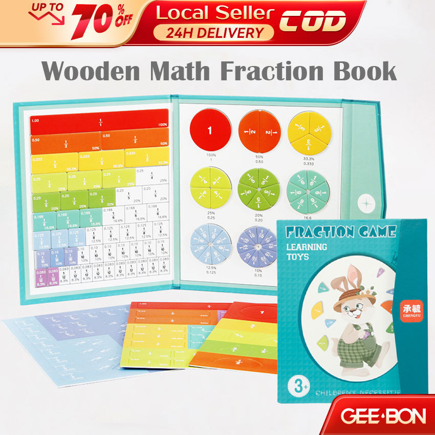 GEEBON Magnetic Fraction Board Rainbow Fractions Circles Instrument ...