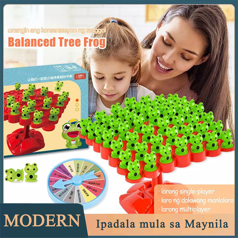 Child Toy Frog Stackable Balance Tree Math Game Educational Puzzle ...