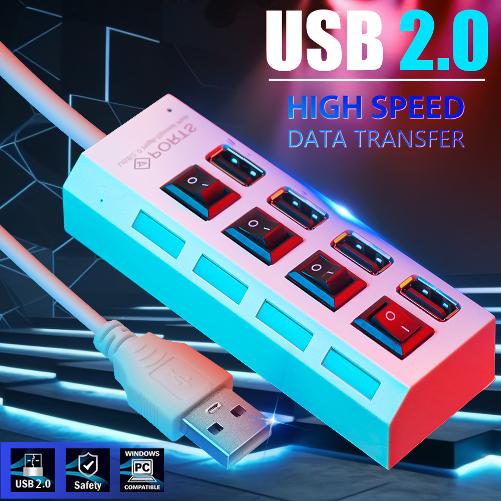 4 Ports USB 2.0 HUB Expansion Interface - Independent Multiple Extender ...