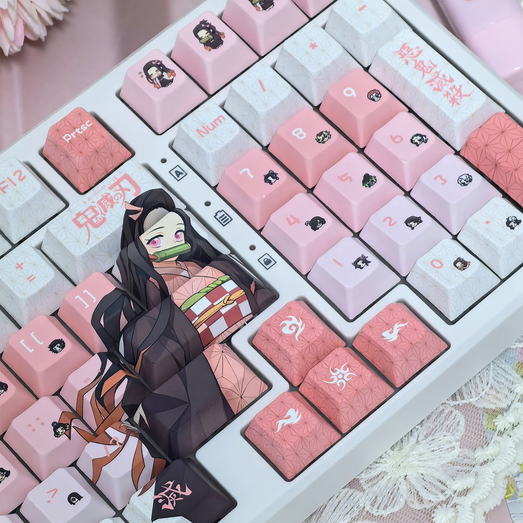 Kamado Nezuko Keycap Cherry Profile PBT Five-sided Dye Sublimation ...