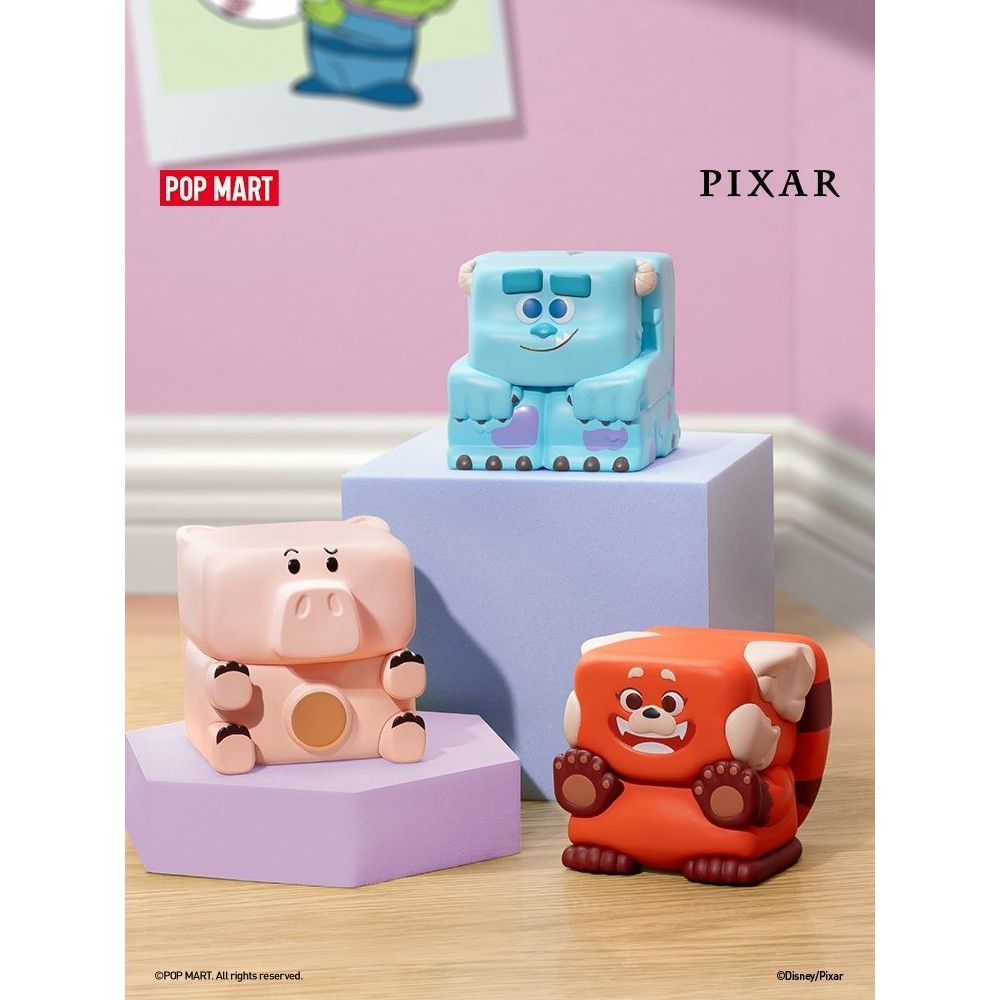 P POPMART POPMART Disney/Pixar POP CUBE-3 Figure-Made Mystery Box Three ...