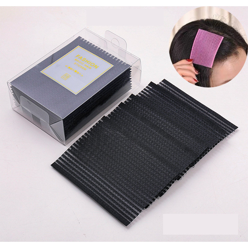 10pcs/box Hair Velcro Clip Magic Hair Clip Hairline Colored Sticky Post ...