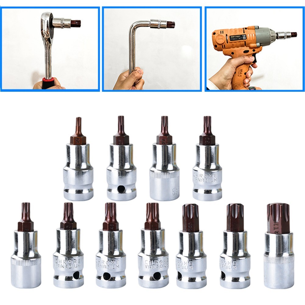 【DOLL】1pc T20-T70 Torx Head Screwdriver Bit Torx Bit Sockets 1/2inch Sockets Wrenches[Overseas ...