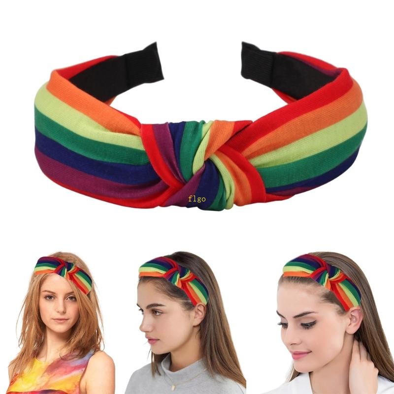 flgo Fashionable Rainbow LGBTQ Headband Hair Accessories for Pride ...