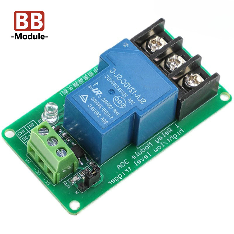 ONE 1 channel relay module 30A with optocoupler isolation 5V 12V 24V ...