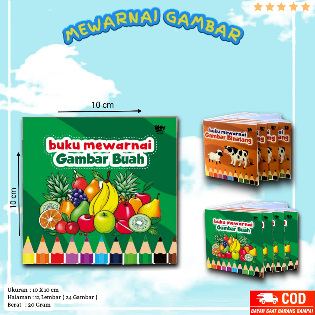 Mini Book - Mini Book Coloring/Children's Coloring/emilabooks | Shopee ...