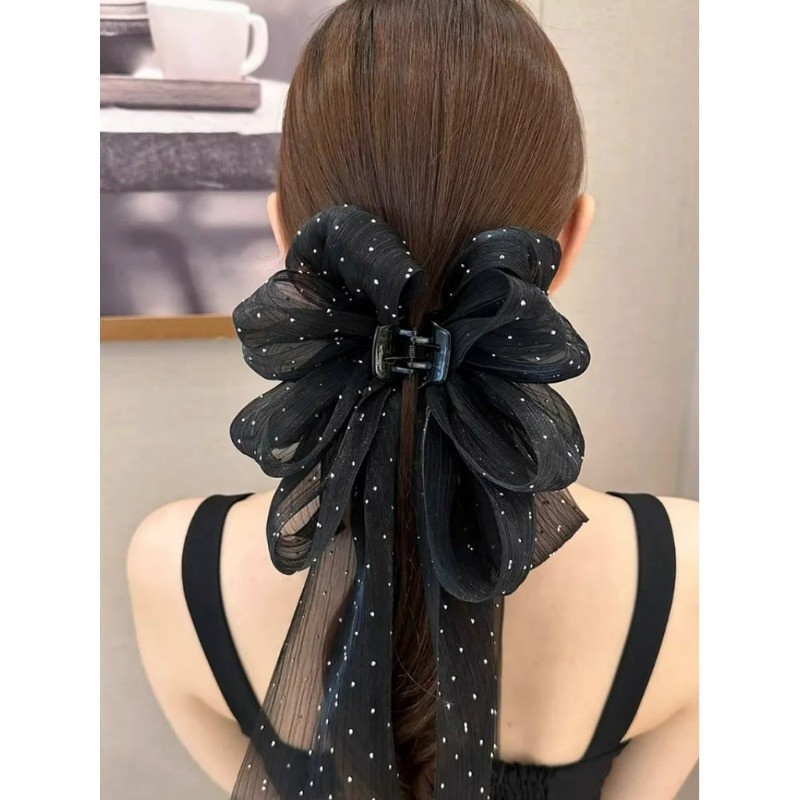 Long Bow Ribbon Ponytail Tie Hairpin Hair Ribbons Hair Clips Korean ...
