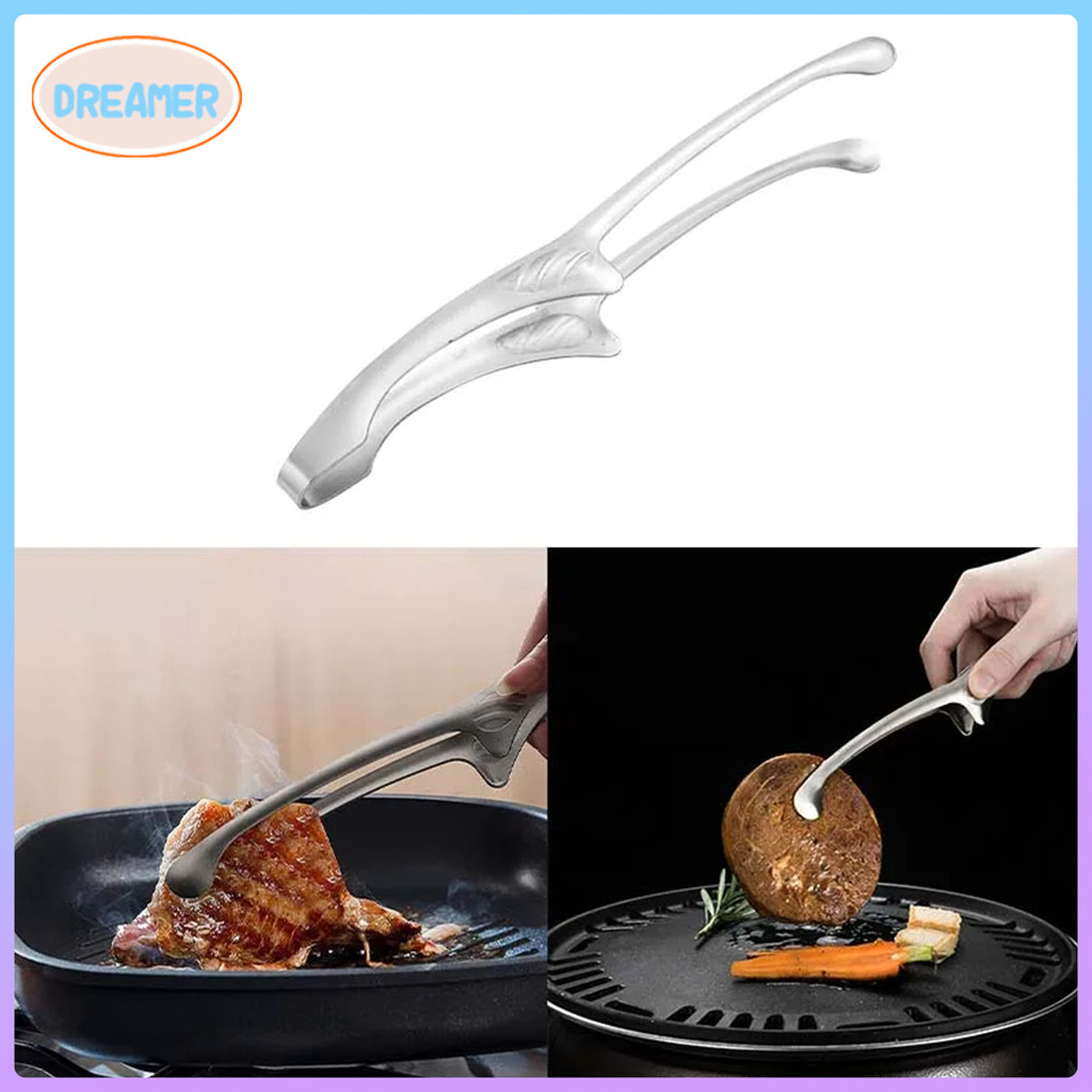BBQ Food Tong Korean Barbeque Clip Stainless Steel Non-Stick Steak ...