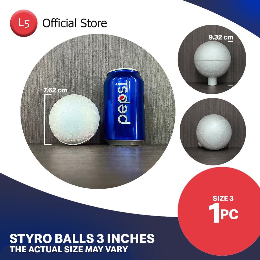 Styro Ball 3 inches (1pc) | Shopee Philippines