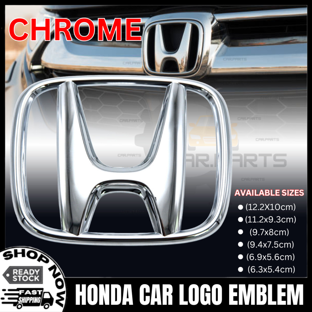 HONDA Car Logo Emblem Car Front Grille Emblem Logo Rear Trunk Badge ...