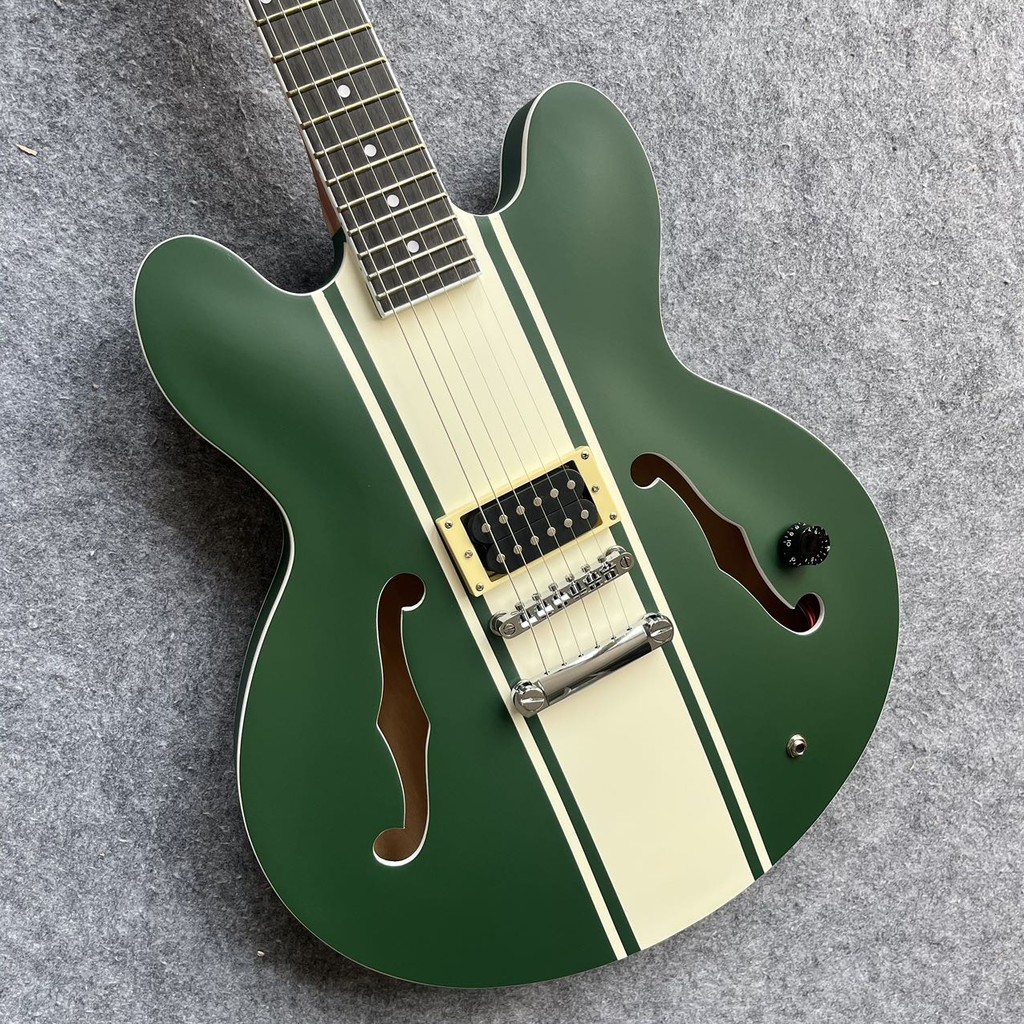 Gibson ES 333 Green Semi-hollow Body Humbucker Pickup 22 Frets Electric ...