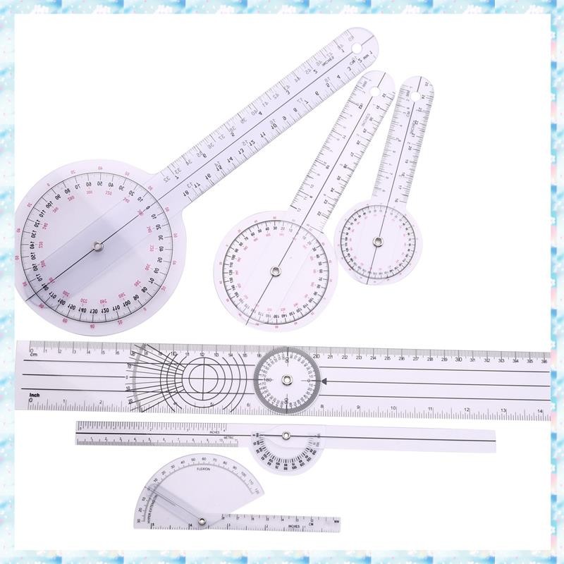 (K S H I)6Pcs Spinal Ruler Spinal Finger Goniometer Protractors Multi ...