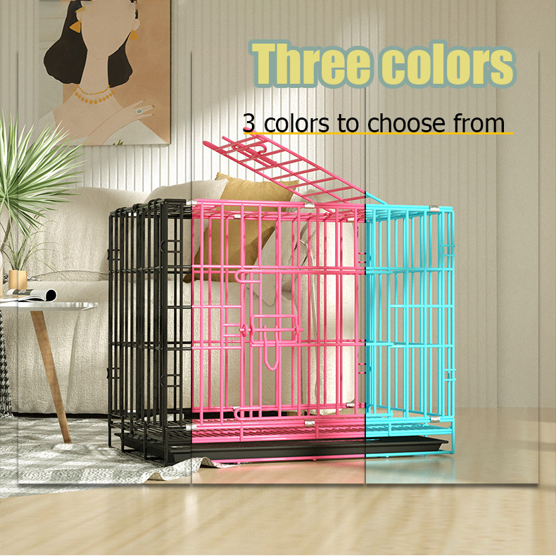 Dog Cage Collapsible Cage For Dog Cat Free Poop Tray Heavy Duty Large ...