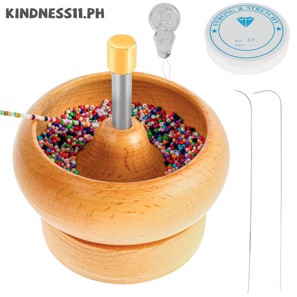 Wooden Bead Spinner Portable Spin Bead Loader Effort-Saving Beading ...