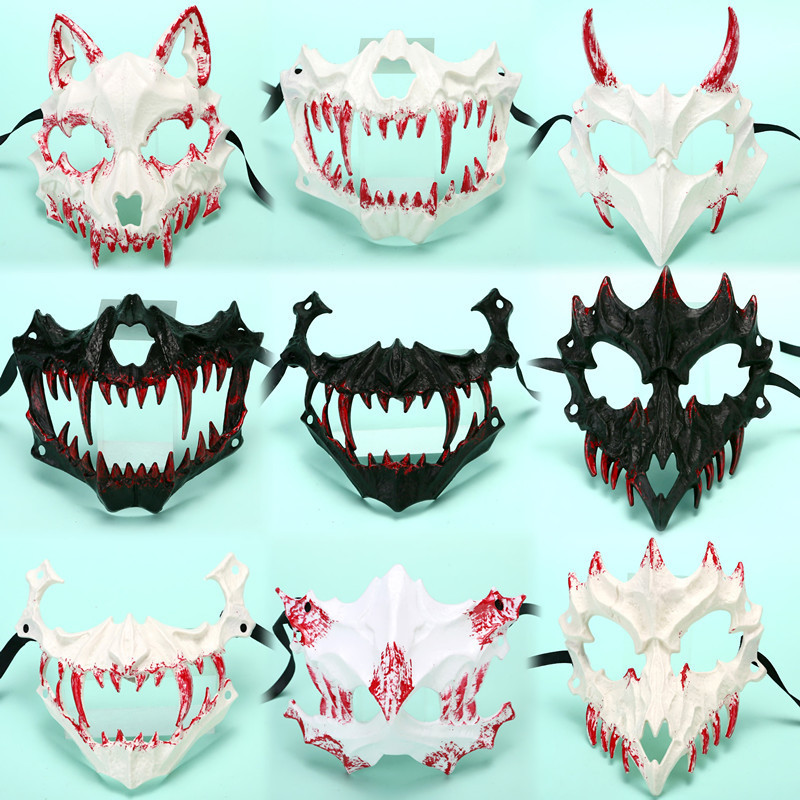 Ready Stock Horror Halloween Two-Dimensional Dragon God Tiger Yashaman ...