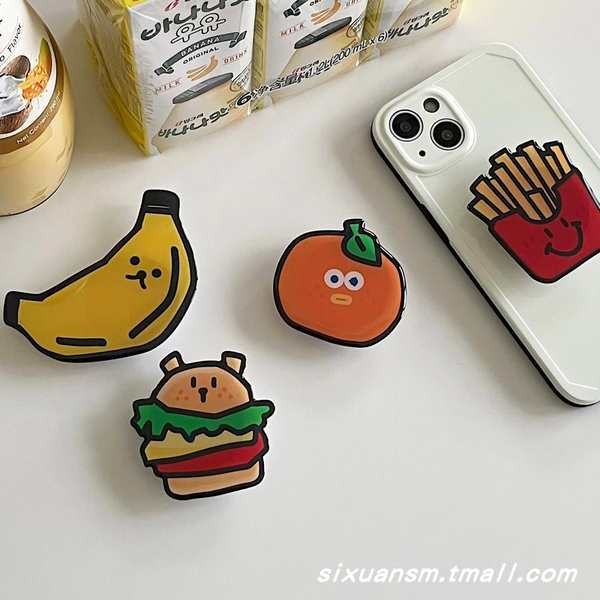 pop socket magsafe pop socket Niche fun cute cartoon burger fries ...
