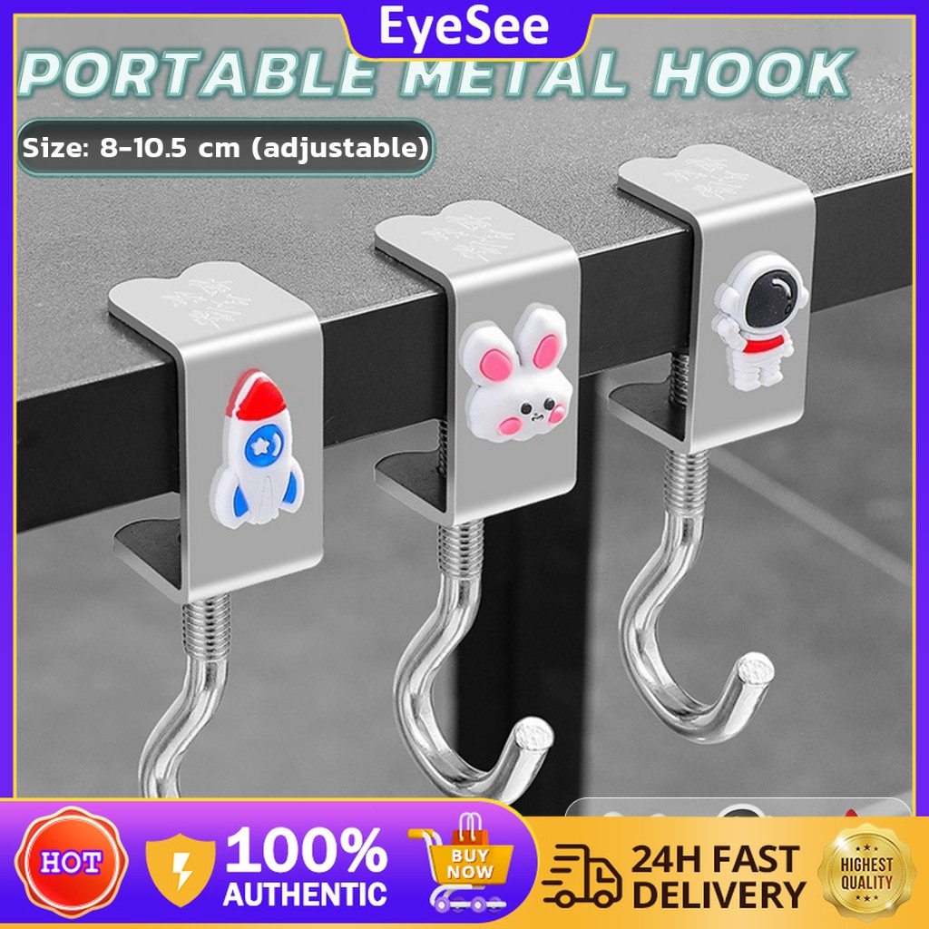 EyeSee Portable Metal Hook Table Hook Multifunction Hooks with Cartoon ...