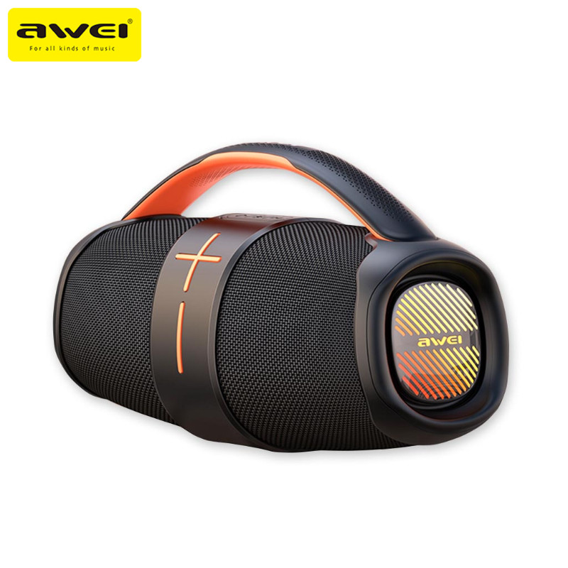 Awei Y887 Portable Speaker TWS Bluetooth 5.3 Outdoor Speaker with Balanced Bass AUX MP3 Player ...