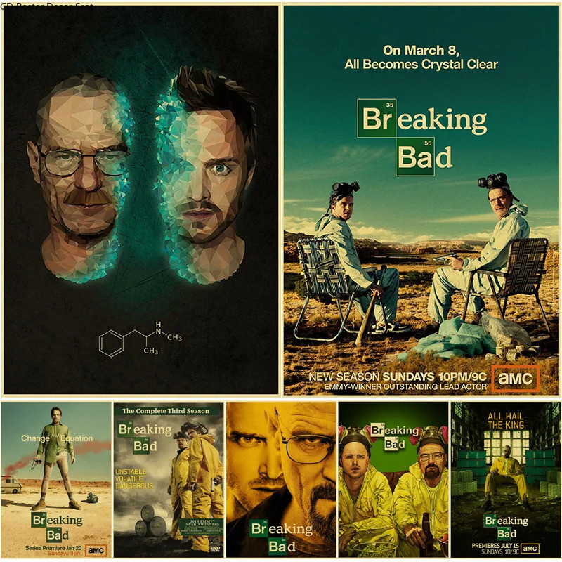 Classic TV Show Breaking Bad Retro Poster Kraft Paper Posters DIY ...