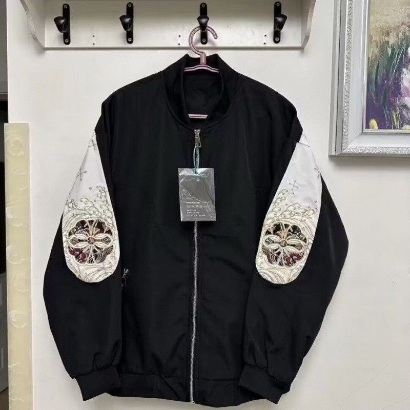 Fall Varsity Jacket Men Patchwork Embroidery Bomber Jacket Casual ...