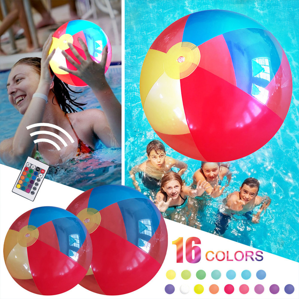 LED Beach Balls Beach Kickball Toy 40cm Pool Beach Games Ball for ...