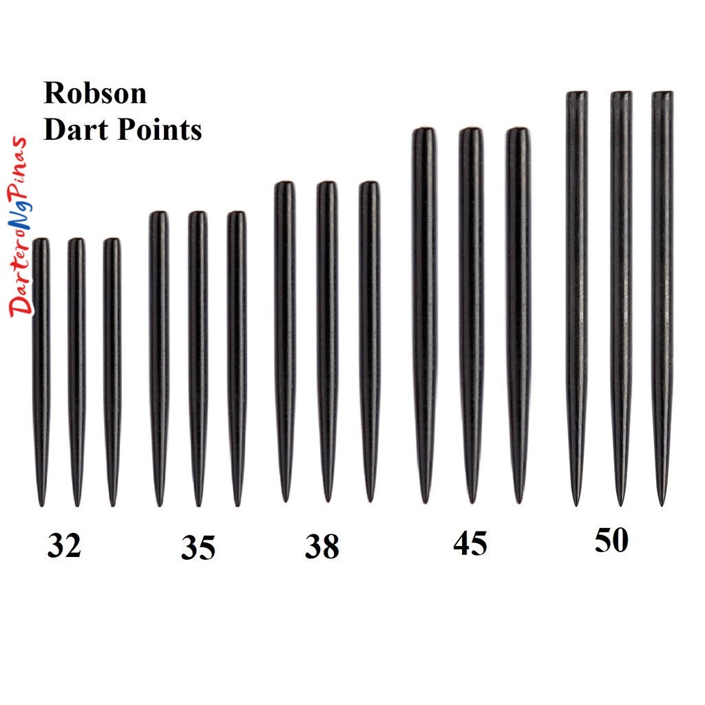 Robson Point Darts Black Smooth 38mm 45mm 50mm Steel tip dart points ...