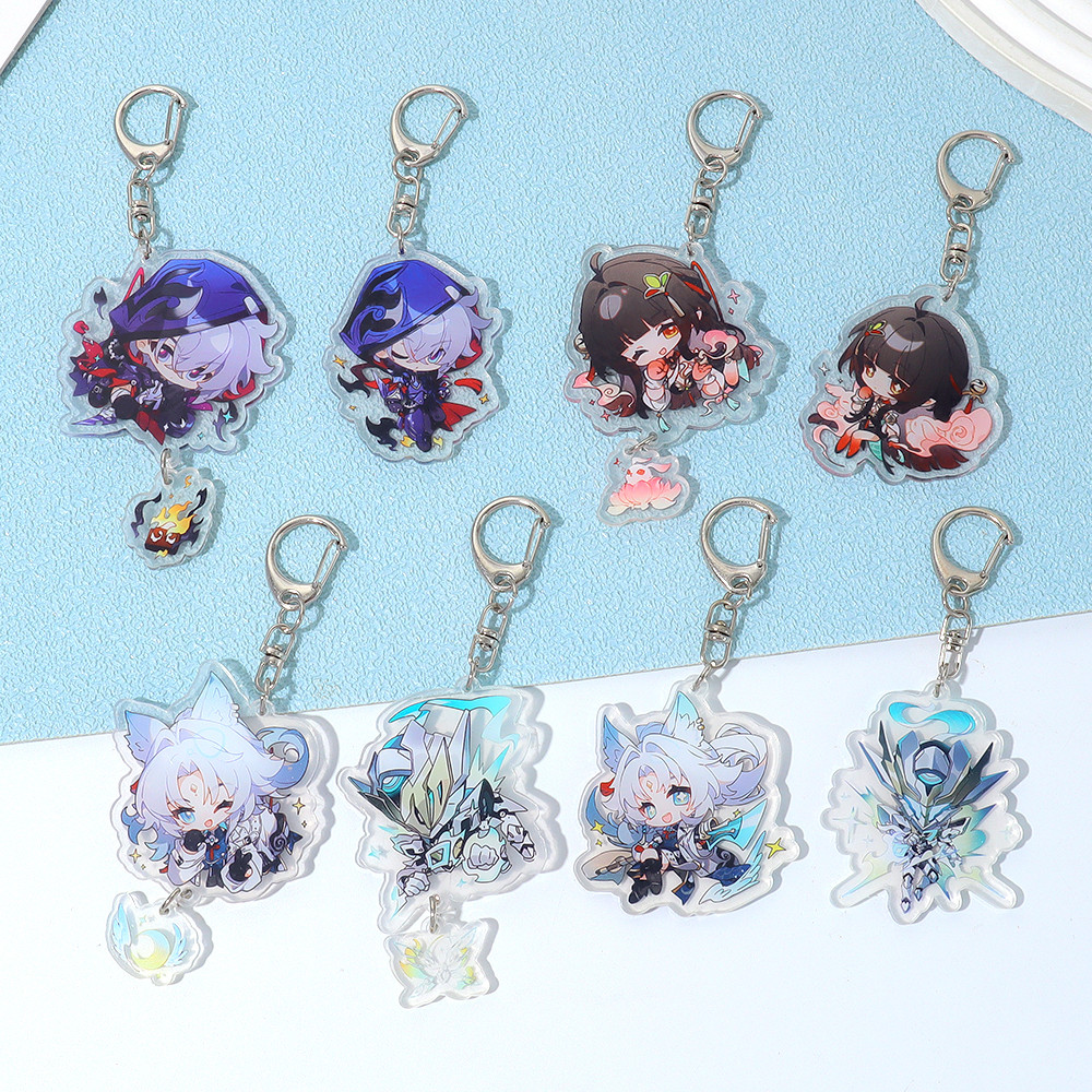 Honkai: Star Rail Anime Game Keychain Acrylic Double Sided Cartoon ...