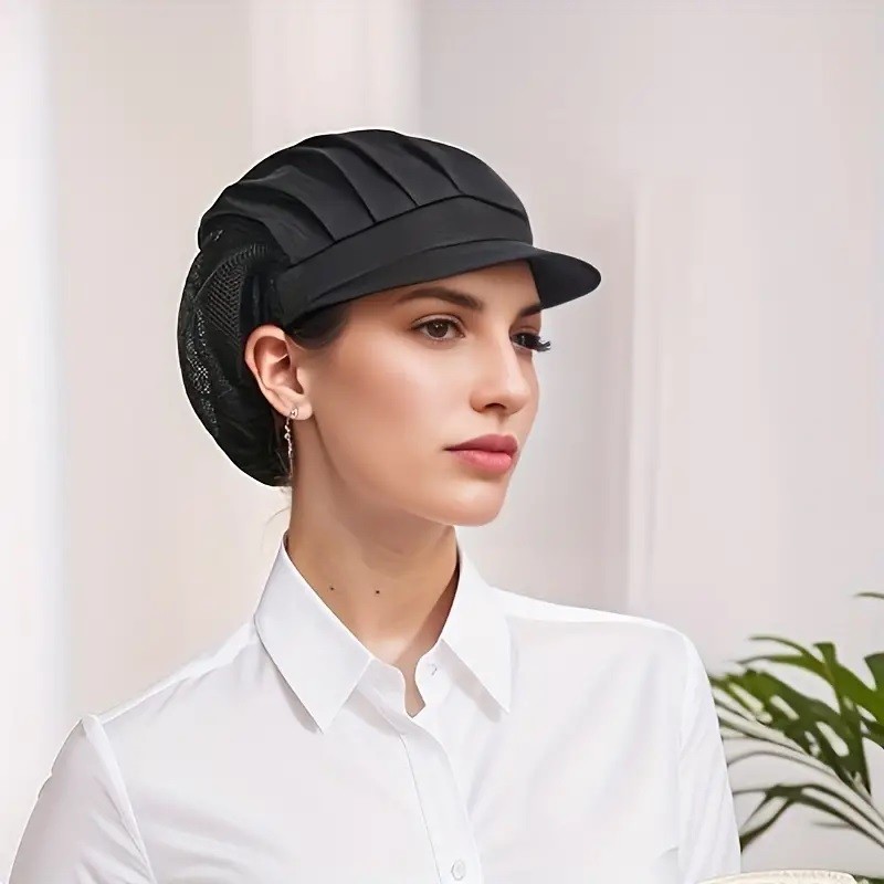 Mesh Cotton Chef Hat Waiting Hat Kitchen Food Service Cooking Cap Chic ...