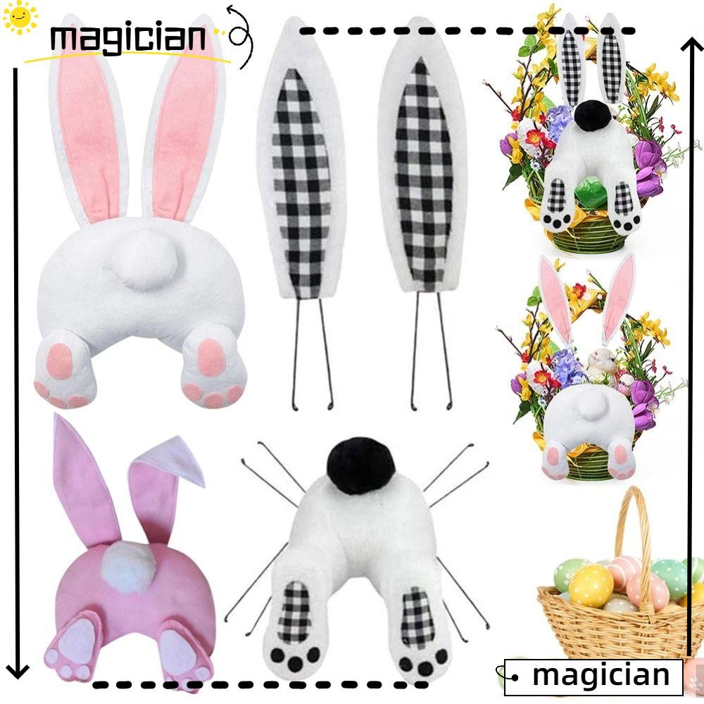 MAG Easter Bunny Wreath Kit, Wall Hanging with Ears Bunny Butt Wreath ...