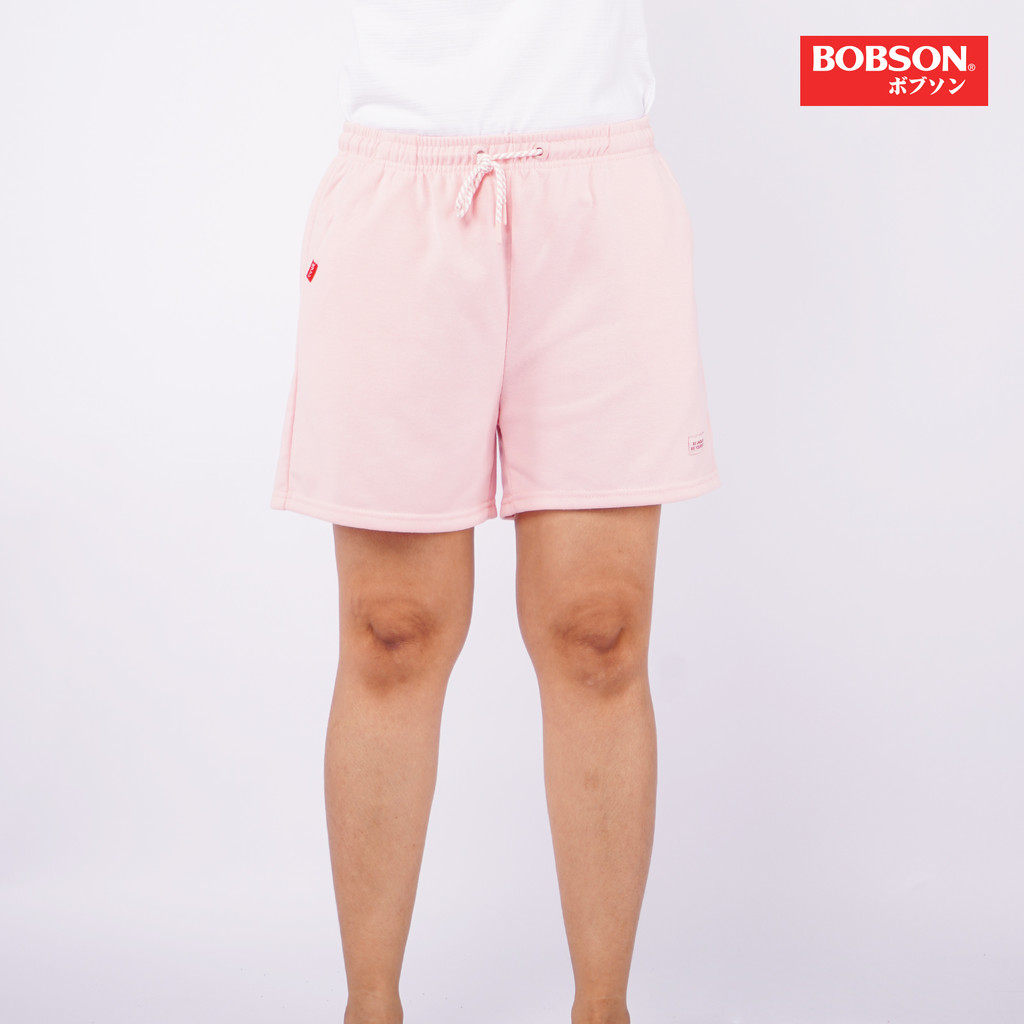 Bobson Japanese Ladies Basic Non-Denim Jogger Short 125212 (Pink ...