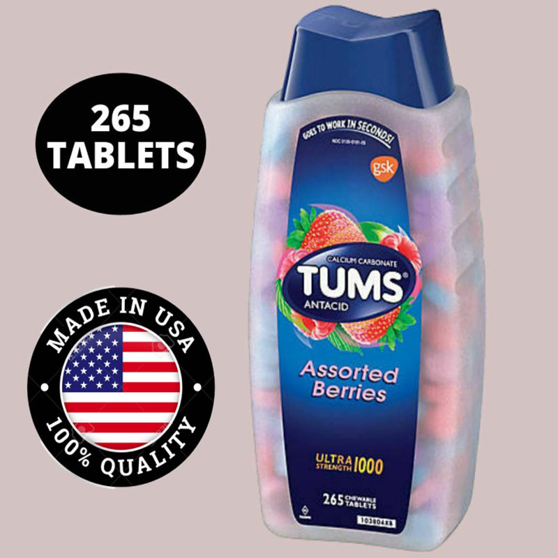 Chen's Tums Ultra Strength 1000mg Chewable Tablets Berries 265 Tablets ...