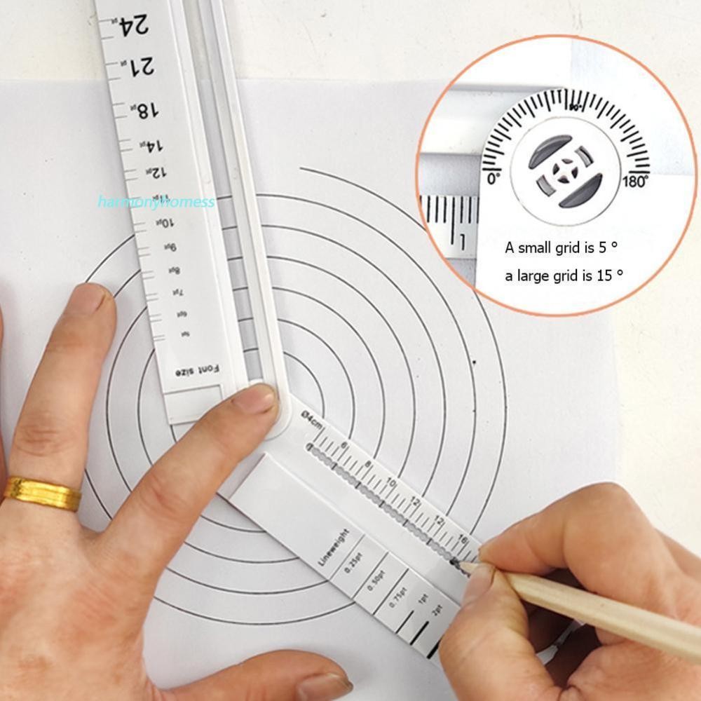 Multifunctional Folding Geometric Drawing Ruler Line Circular Drafting ...