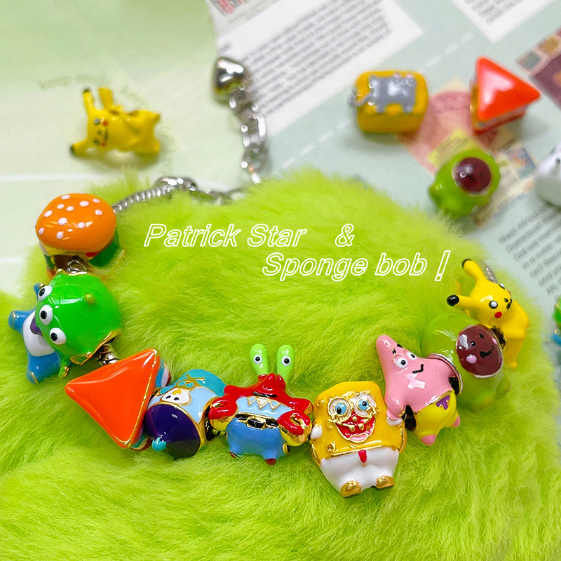 Beaded Cartoon SpongeBob SquarePants Pie Daxing Crab Boss Alloy Oil ...