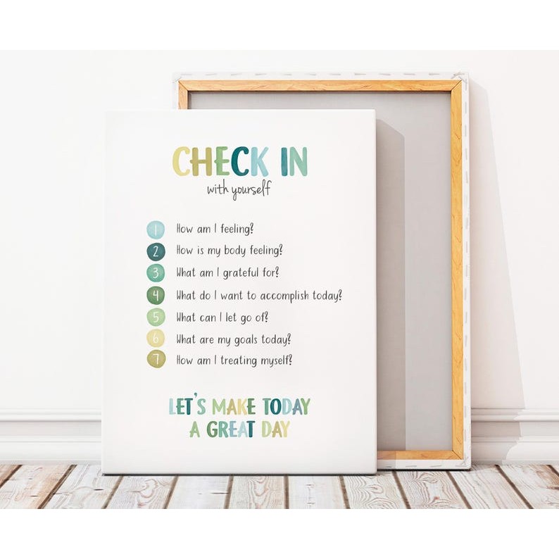 Check-in With Yourself Poster School Counselor Mindfulness Self-care ...