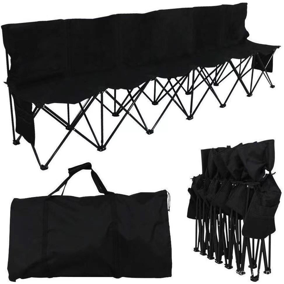 Outdoor Multi-Person Folding Chair Camping Six-Person Bench Chair with ...