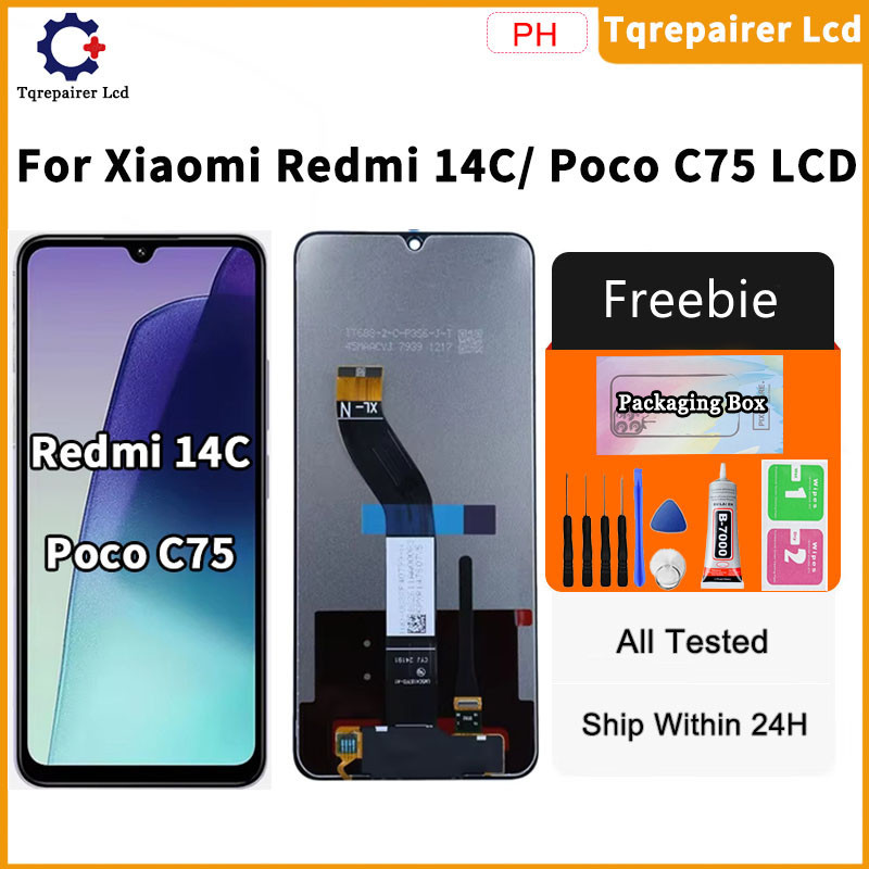 [Tqrepairer LCD ] For Xiaomi Redmi 14C/ Poco C75 LCD Touch Screen ...