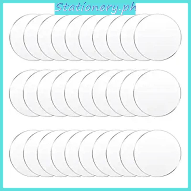 Stat 30Pack Clear Acrylic Sheets Perspex Plate Round Disc Transparent ...