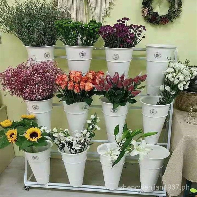 Flower Shop Fresh Flower Display Rack Gold Iron Art Rack Floor-standing ...