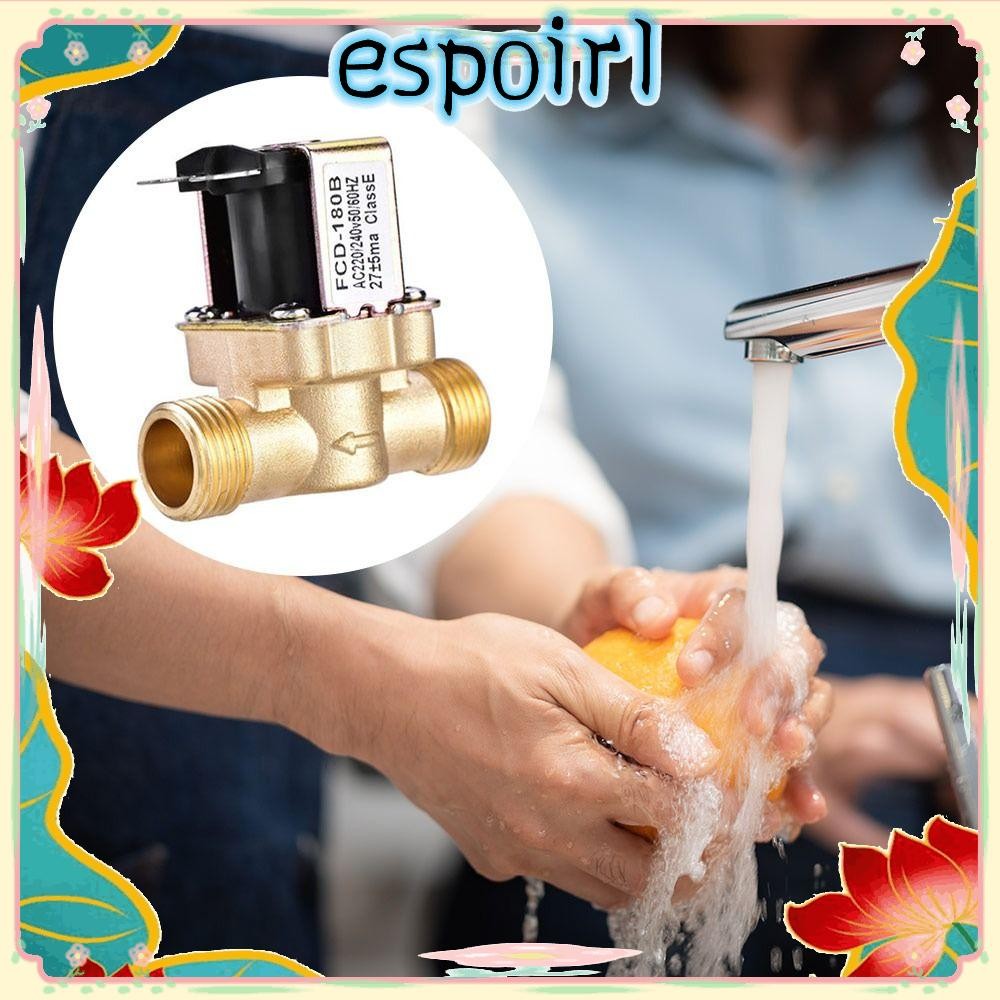 ESPOIR Inlet Solenoid Valve, Normally Closed Brass 3/4” 1/2” Electric ...