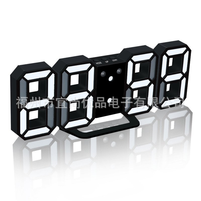 3D Korean Alarm Clock LED Alarm Clock Digital Hot-Selling Electronics ...