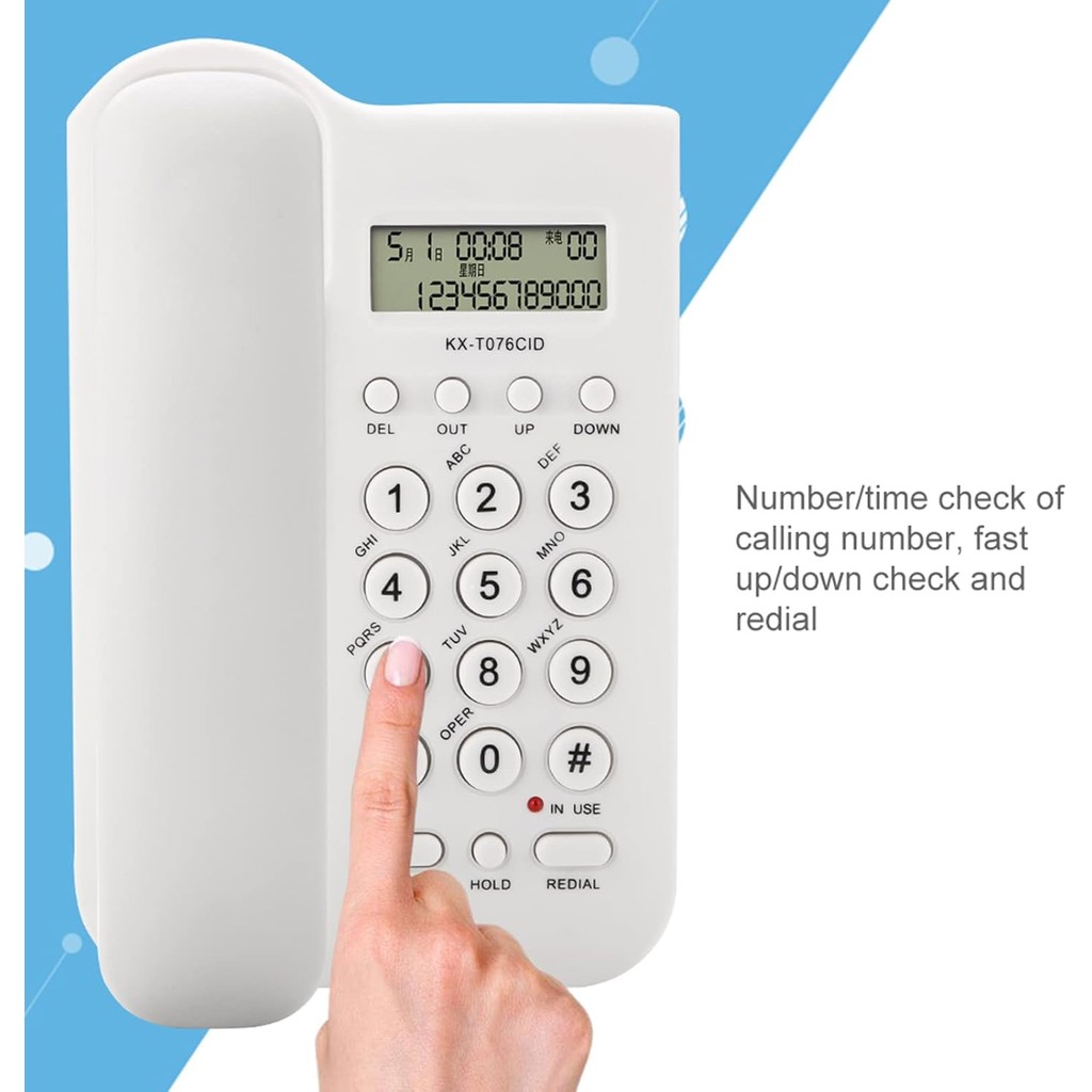 Corded Telephone, Landline Telephone Caller ID Telephone Analog Corded ...