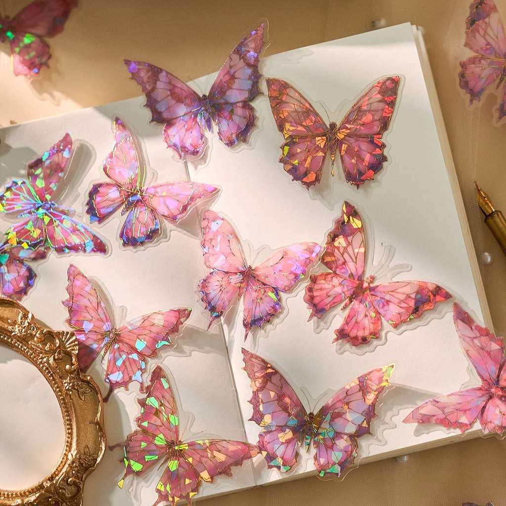 Butterfly Island Stickers Three-dimensional Butterfly Handbook diy ...