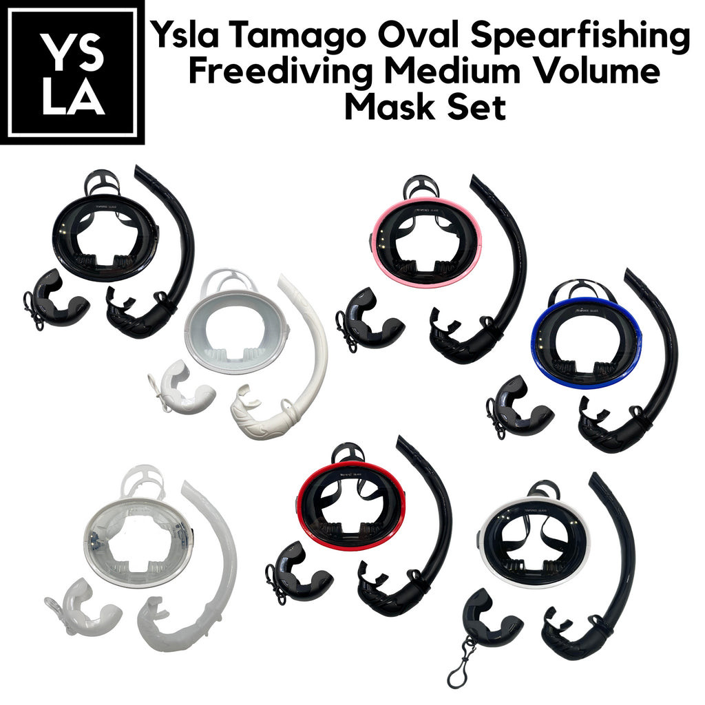 Ysla Tamago Oval Spearfishing Freediving Medium Volume Mask Set ...