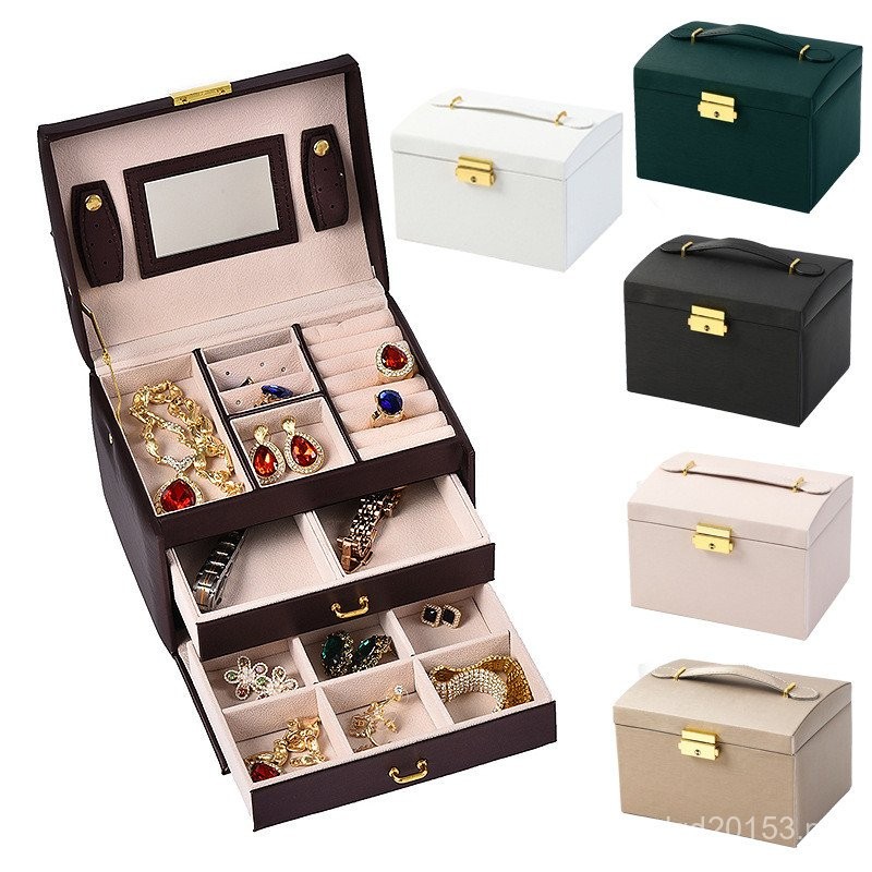 Earring Jewelry Storage Box Earring Jewelry Necklace Ring Princess ...