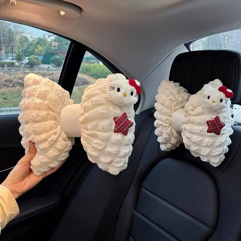 Kitty Car cute girl lumbar support cartoon Kitty car interior ...