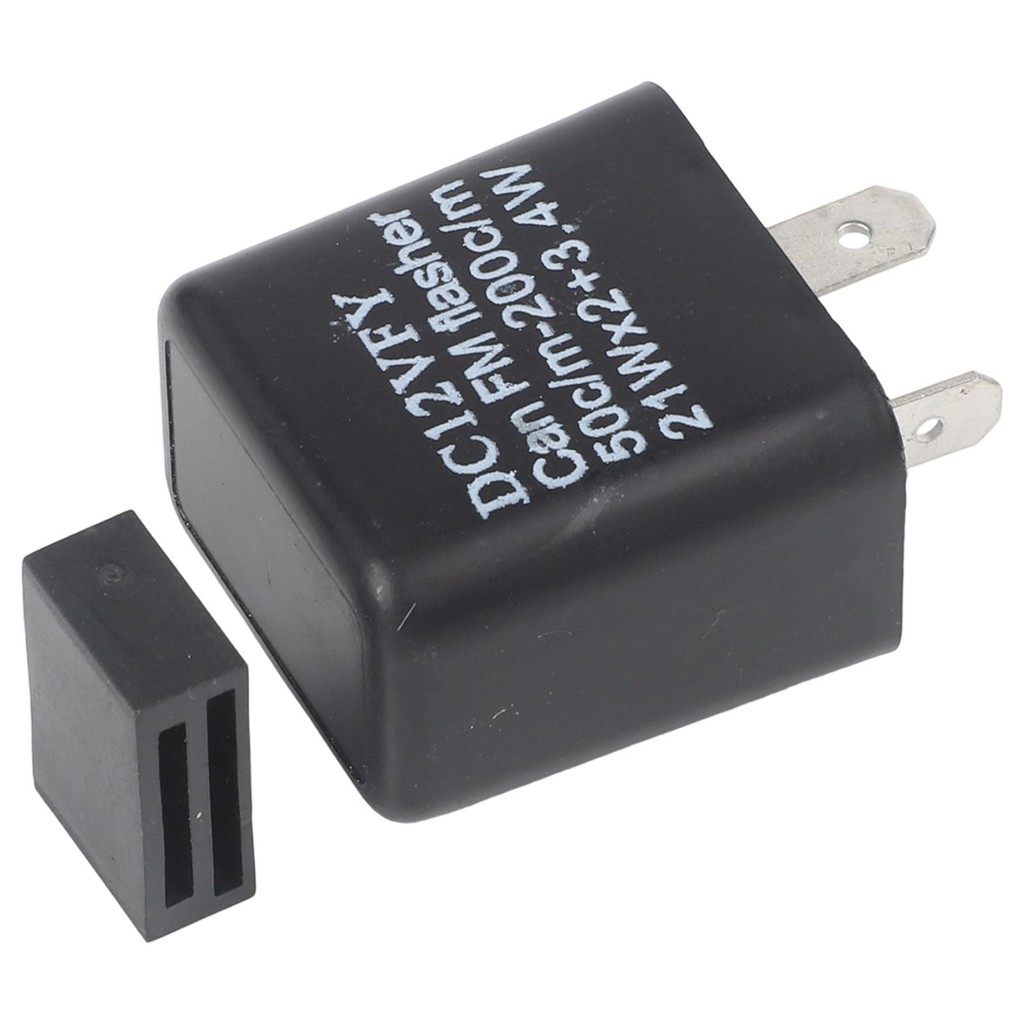 2-Pin Flasher Relay 12V 1pc 42W ABS Black 50 Times/min To 200 Times ...