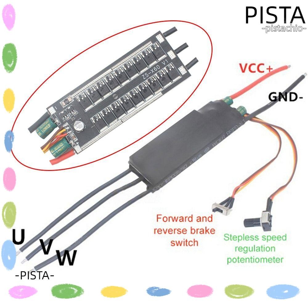 PISTA Brushless Motor Driver, Potentiometer DC 6-24V Hallless DC Motor ...